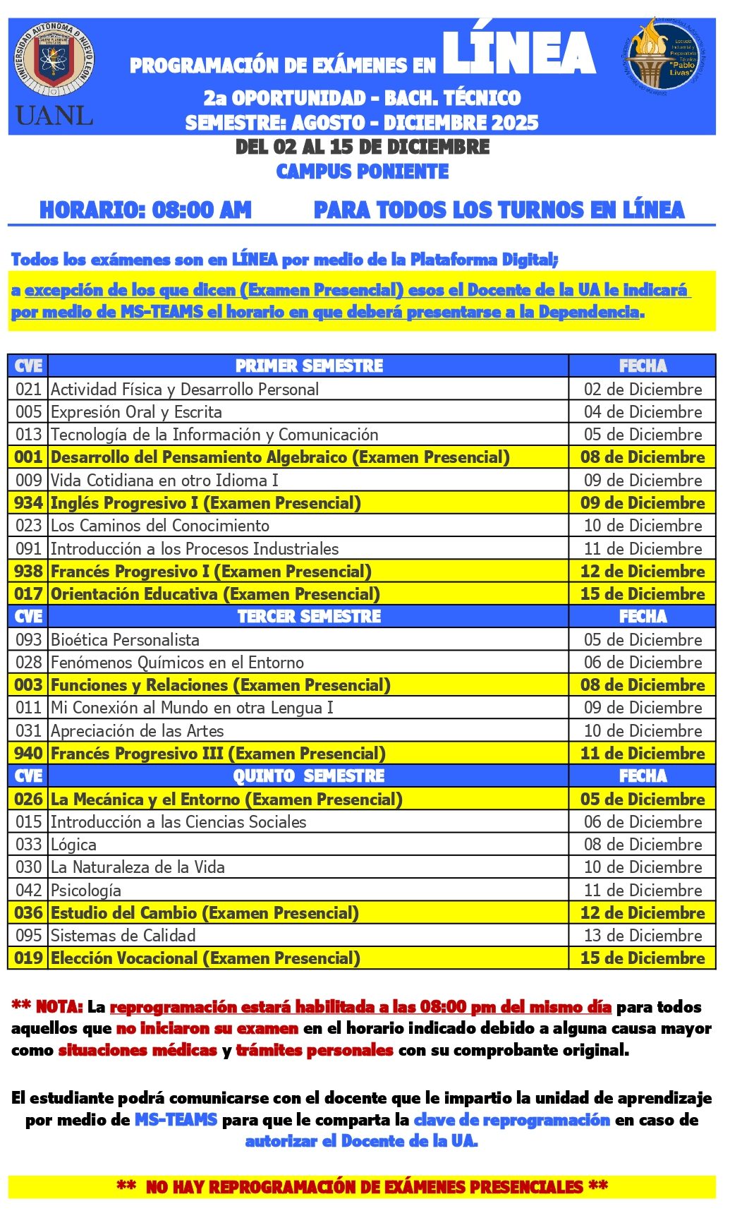 Programación - Segunda oportunidad extraordinaria - Preparatoria Pablo ...